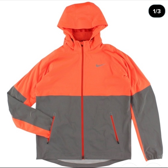 Nike | Jackets & Coats | Mens Nike Shield Flash Jacket Neon Orange ...